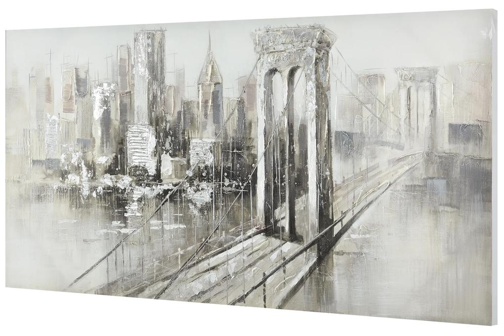 [art.work] Ručně malovaný obraz - most - plátno napnuté na rámu - 70x140x3,8 cm