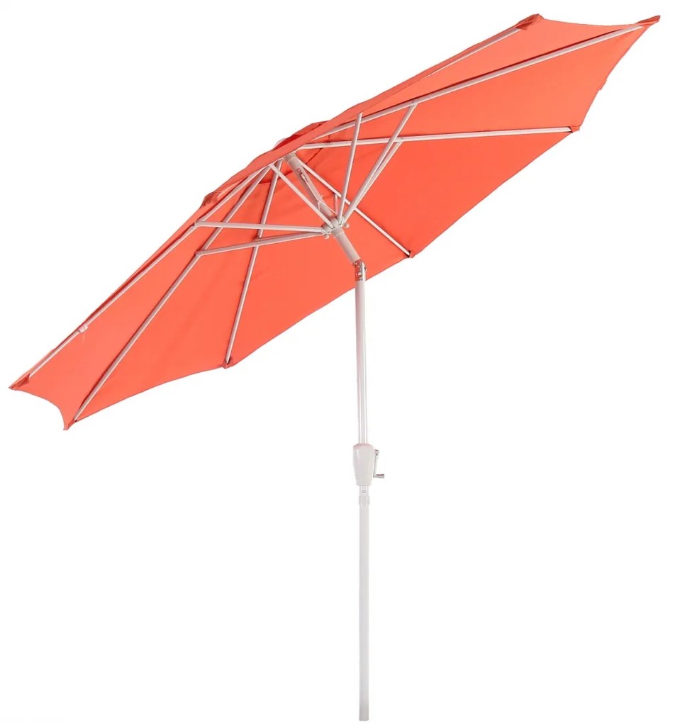 Slunečník N19 Ø 3m sklopný polyester/hliník - terakota