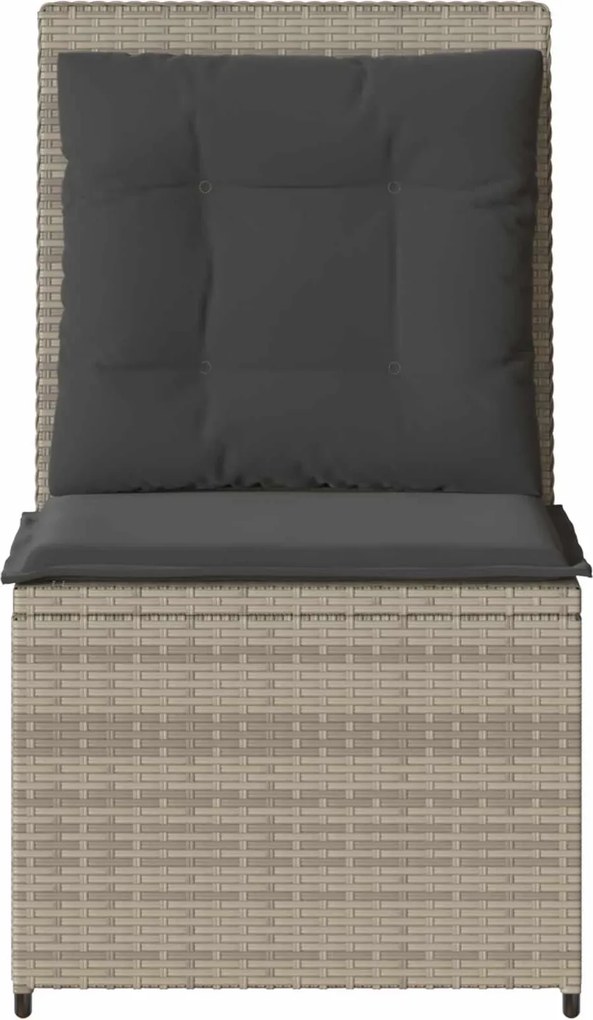Zahradní sofa s polštářem Světle šedá polyratan 3394481