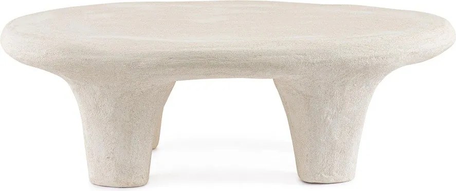 Krémový konferenční stolek z polyresinu 62x102 cm Albin – Bizzotto