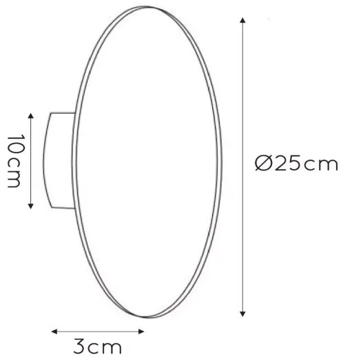 Lucide 46201/08/31 - LED nástěnné svítidlo EKLYPS LED LED/8W/230V 25 cm