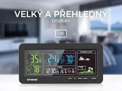 Orava Meteo-1 černá / Meteorologická stanice