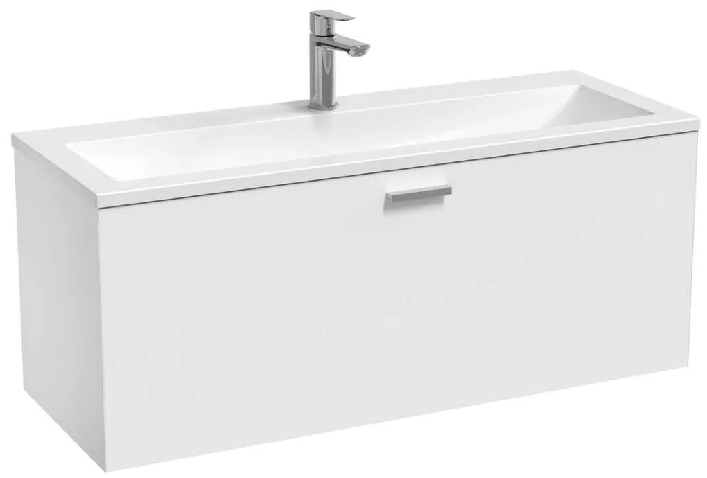 Ravak Clear II - Umyvadlová skříňka 100x38x40 cm, 1 zásuvka, lesklá bílá X000001643
