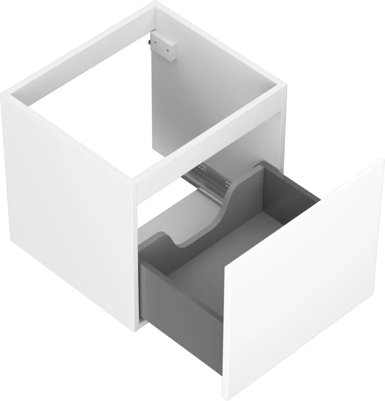 Mexen Orio, koupelnová skříňka 50 cm, 1 zásuvka, bílá matná, 91A10-05047-1-BF01
