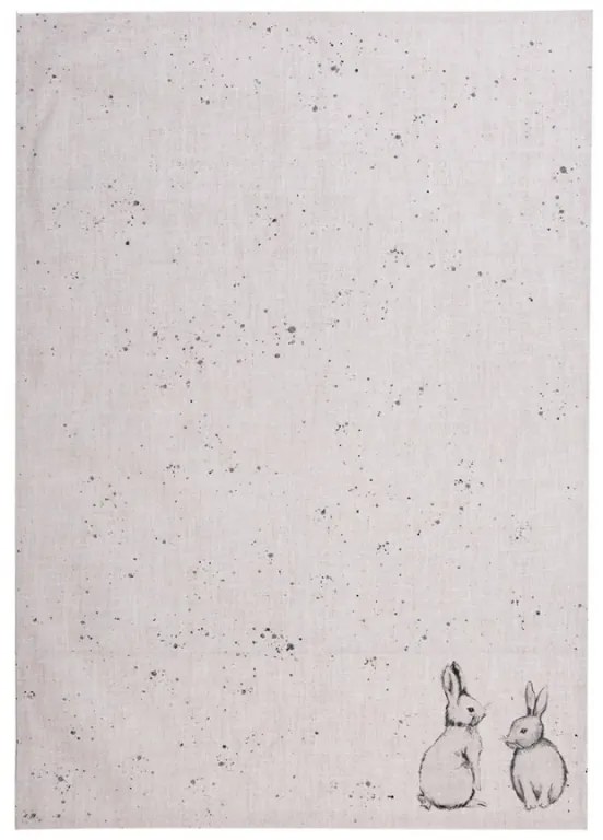 Bavlněná utěrka s králíčky Bunny Buddies I – 50x70 cm