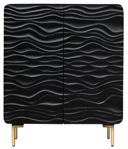 Massive home | Designová vysoká komoda Black lagoon mango