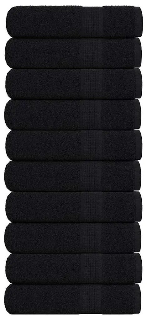 Ručníky FROGN 10 ks černé 100x150 cm 360 g/m² 136958