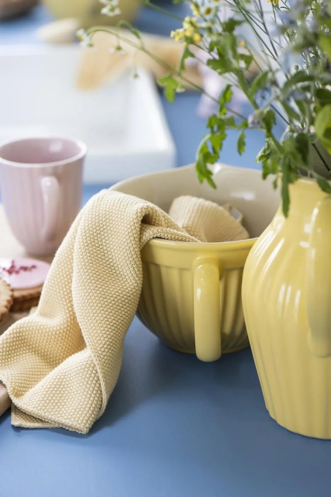 IB Laursen Žlutá keramická mísa na těsto MYNTE LEMONADE