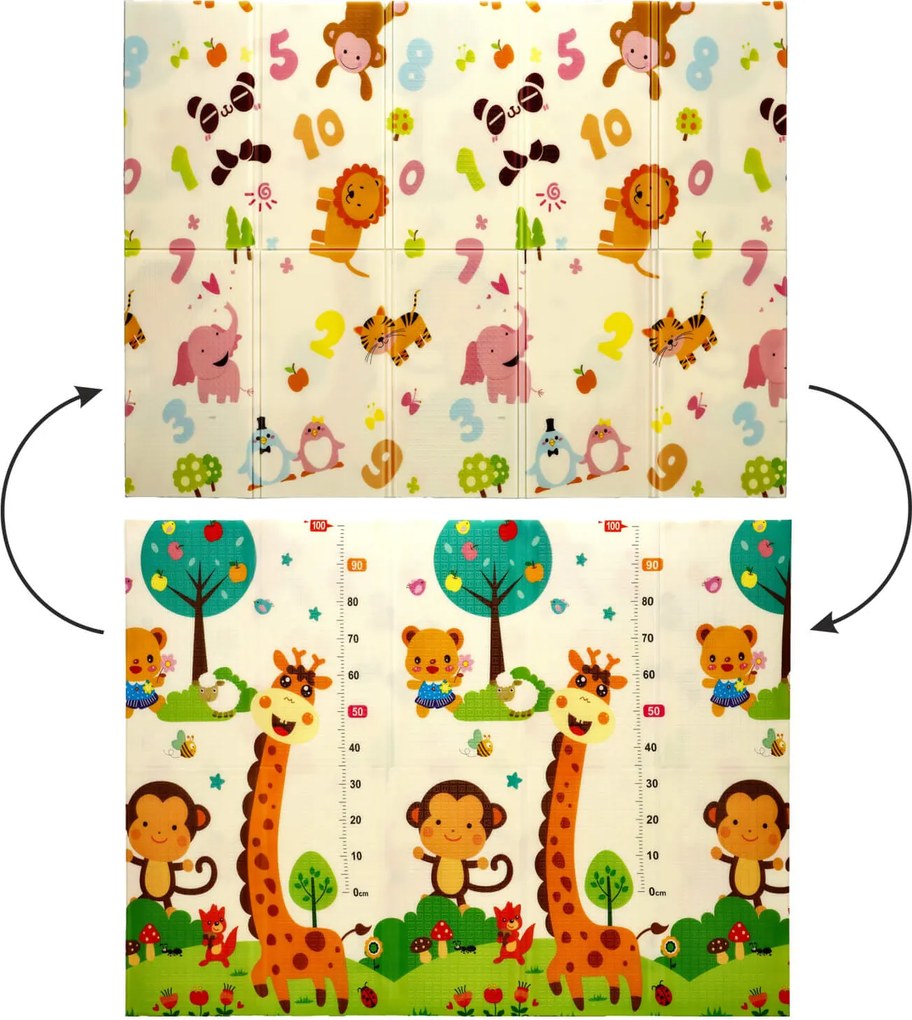 CH Dětská oboustranná podložka Animals 150x200