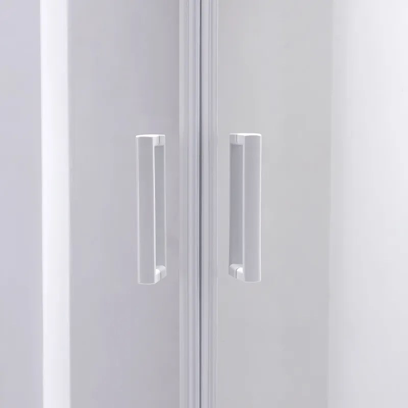 BPS-koupelny Čtvrtkruhový sprchový kout HYD-RK94A 80x80 cm bílá/transparent + vanička HYD-RSV-SXL01A bílá