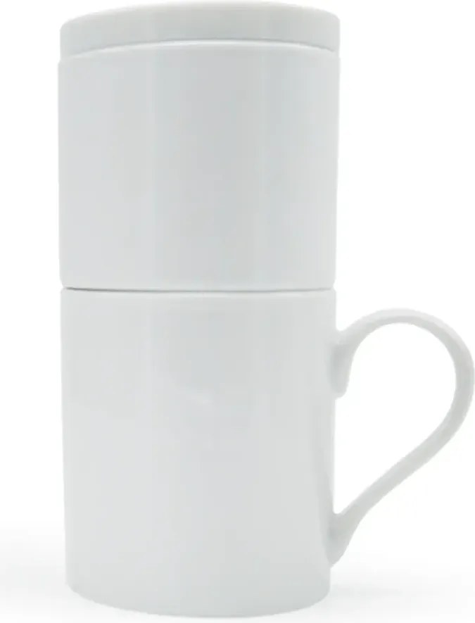 Set pro filtrovanou kávu Solo, 330 ml – porcelánový hrnek s nerezovým sítkem, bez filtrů