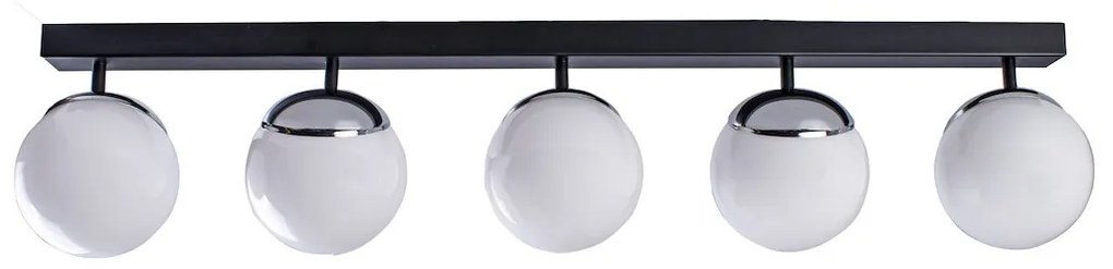Stropní svítidlo Sfera, 5x bílé skleněné stínítko, b/ch