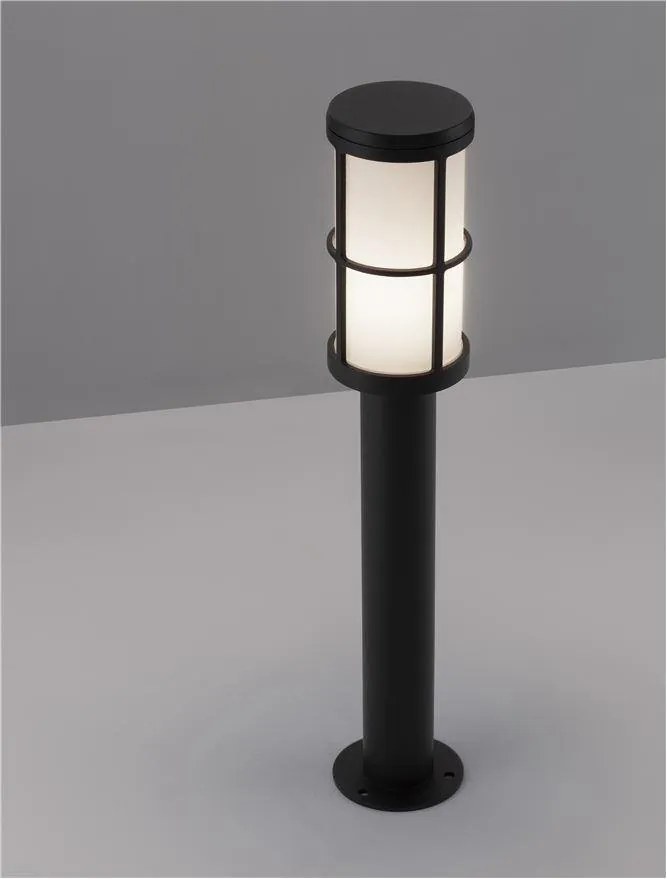 NV 9002860 Venkovní sloupkové svítidlo STONE černý hliník a akryl E27 1x12W 220-240V IP54 bez žárovky - NOVA LUCE