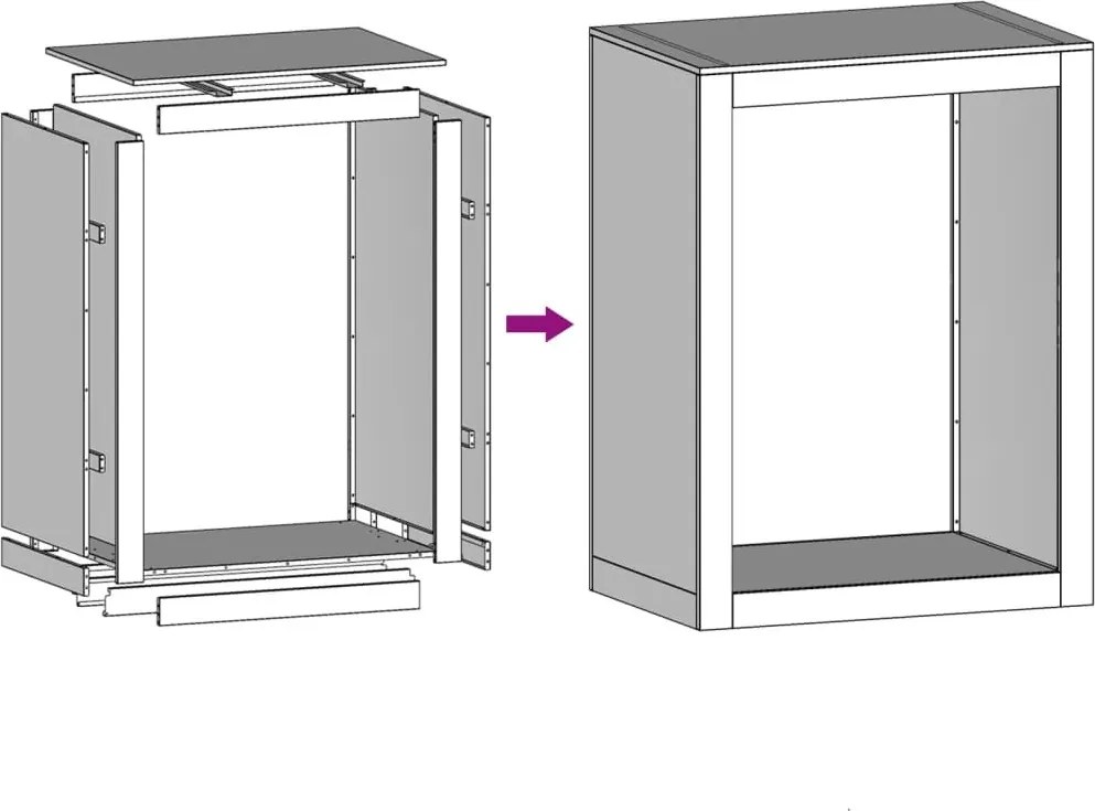 vidaXL Stojan na palivové dřevo antracitový 60 x 40 x 80 cm ocel [851000] Barva: Ocel/Bílý