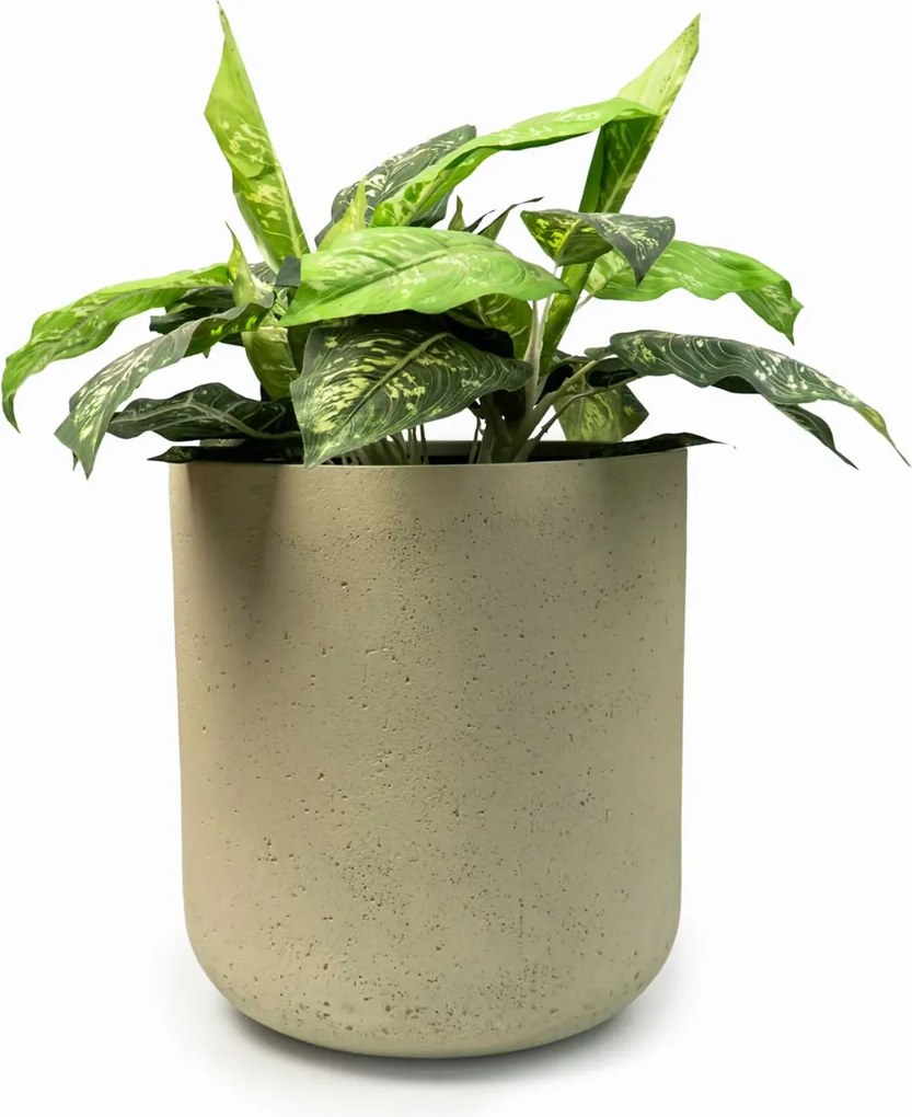 Kulatý květináč CHICO, sklolaminát, průměr 45 x výška 50 cm, krémový