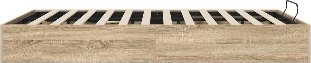 Ottoman postel Sonoma dub 203 x 140 x 25 cm Dřevěný materiál 3409231