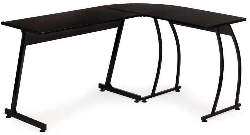 Moderní rohový stůl  LOFT černý