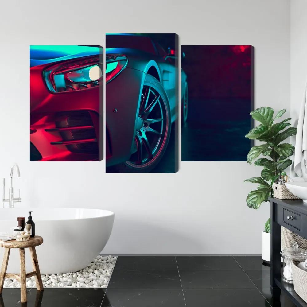 Vícedílný obraz Přední Část 3D Sportovního Vozu Nedostatek Nedostatek Plátno Canvas 150x100