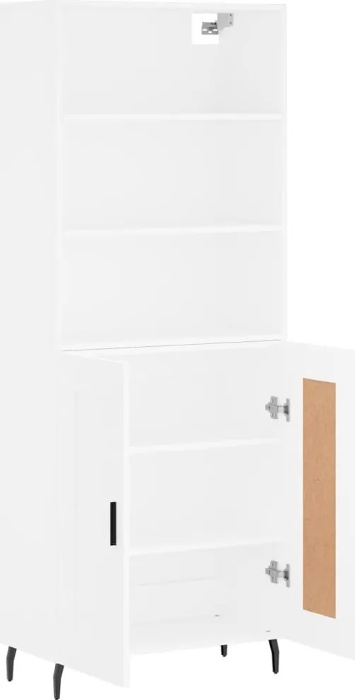Skříň highboard bílá 69,5 x 34 x 180 cm kompozitní dřevo 3189973