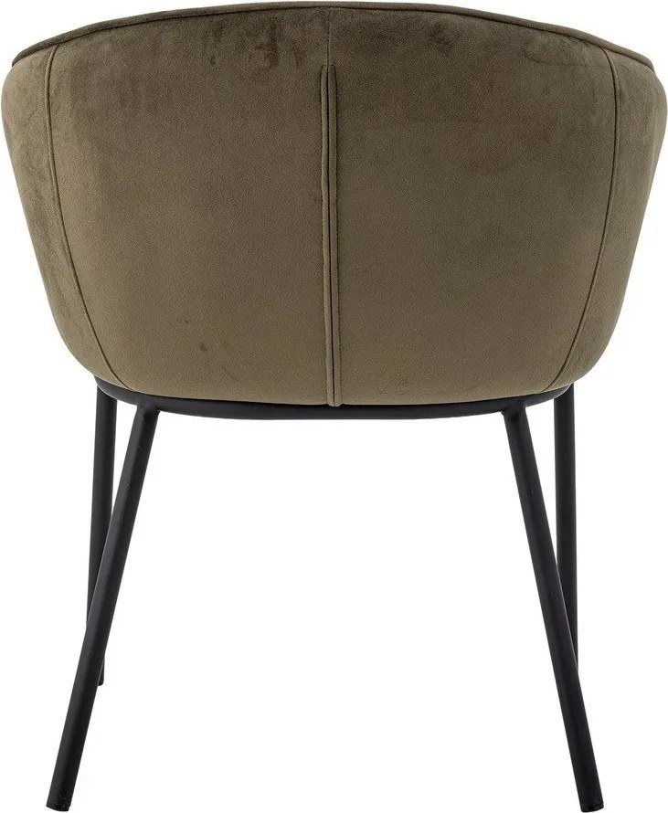 Khaki sametové jídelní křeslo s područkami Cortone – Bloomingville