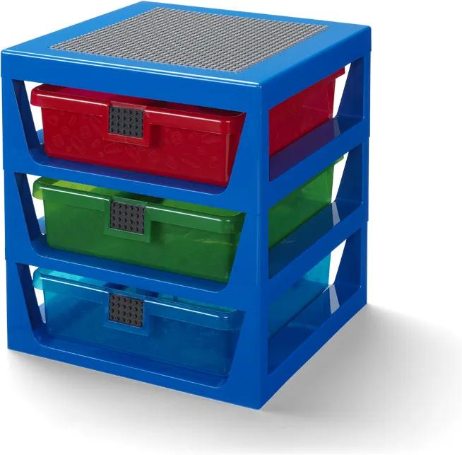 Organizér se třemi zásuvkami Drawer Rack | modrá