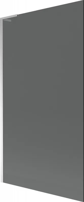Mexen Next L, 1-křídlová vanová zástěna 100 x 150 cm, 6mm šedé sklo, chromový profil, 895-100-000-03-40-01