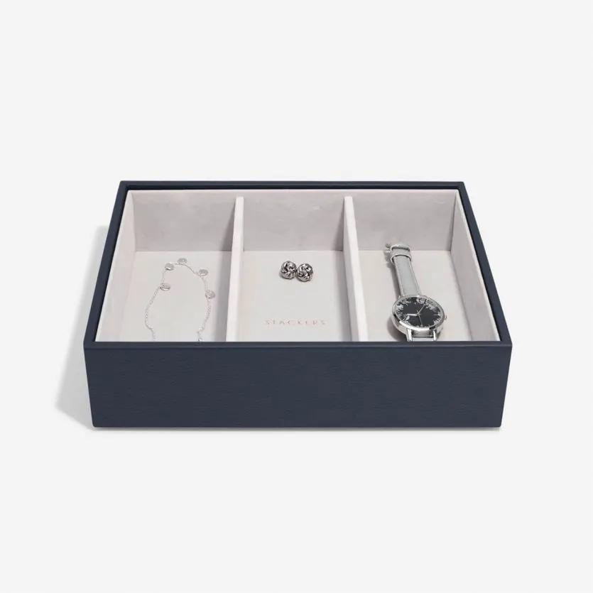 Stackers, Box na šperky a hodinky Navy Blue Classic Watch & Accessory Layer | tmavě modrá