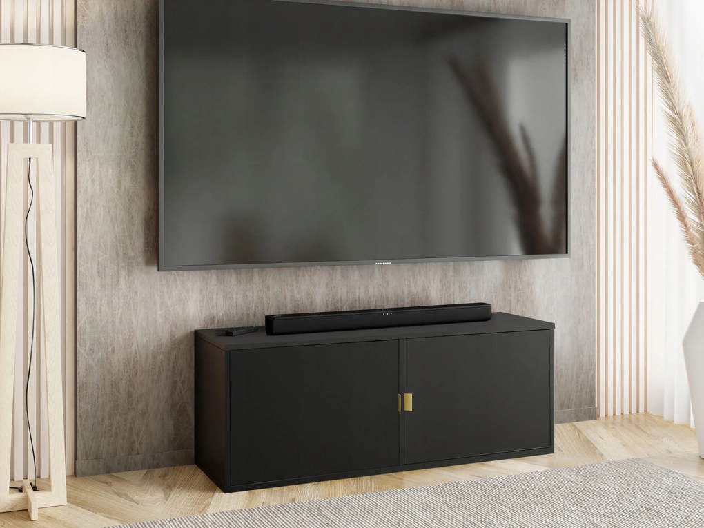 TV skříňka LUNO 2 uzavřená TV skříňka černý