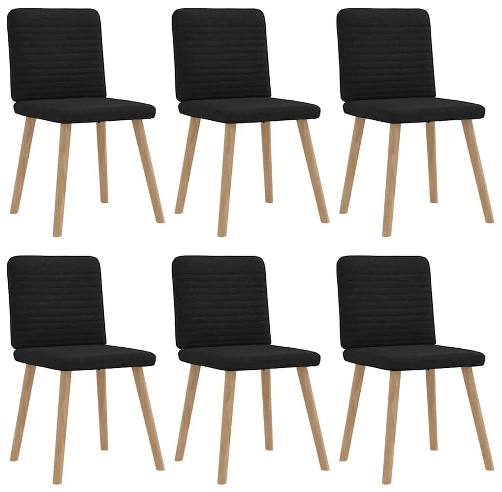 Jídelní židle 6 ks černé textil 3315516