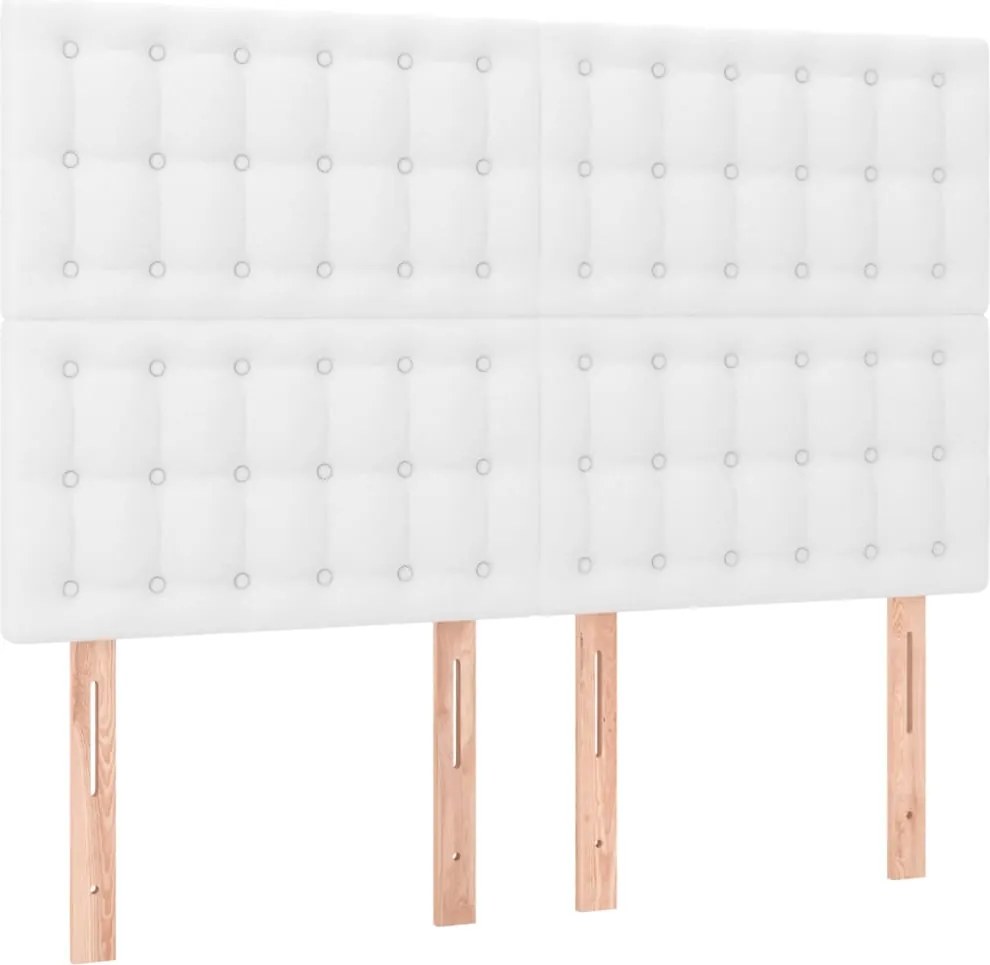 Box spring postel s matrací bílá 140 x 190 cm umělá kůže 3137660
