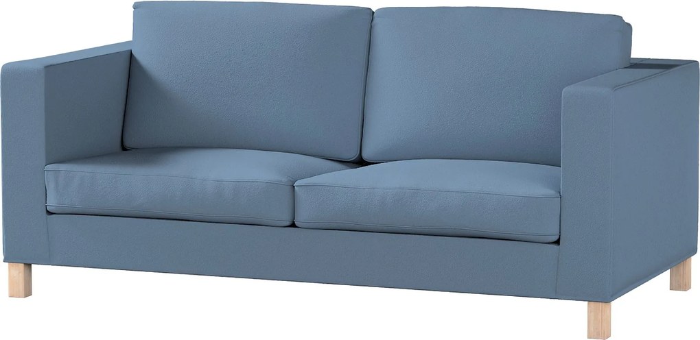 Potah na pohovku IKEA Karlanda rozkládací, krátký barva modrá látka pletený vzor