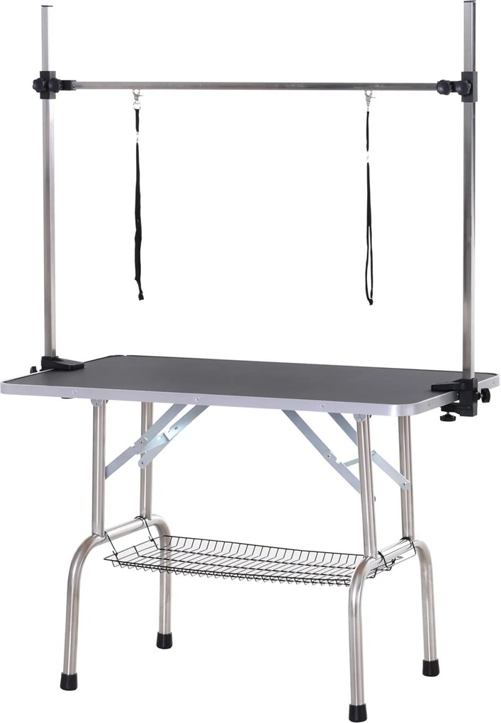 Stolní stůl pro grooming psů PawHut s dolním košem - trimming table pro psy a kočky do 100 kg | Aosom