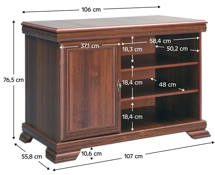 Kondela RTV stolek, samoa king, KORA KRT