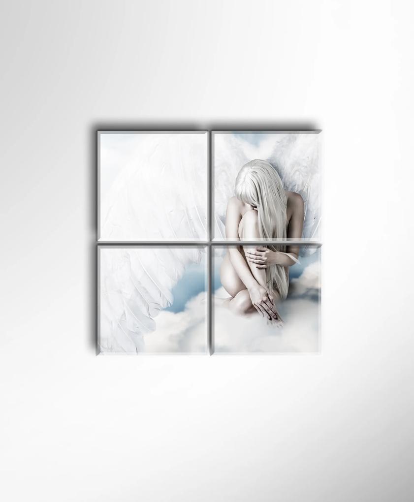 Malvis ® Obraz Anděl v nebi ROZMĚR (šířka x výška): čtyřdílný čtverec 80x80 cm