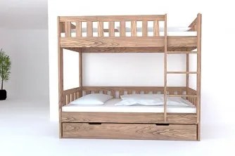 Postelia Patrová postel CHILD Buk 2v1 80x200 cm z masivu