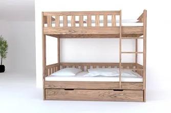 Postelia Patrová postel CHILD Buk 2v1 90x200 cm z masivu