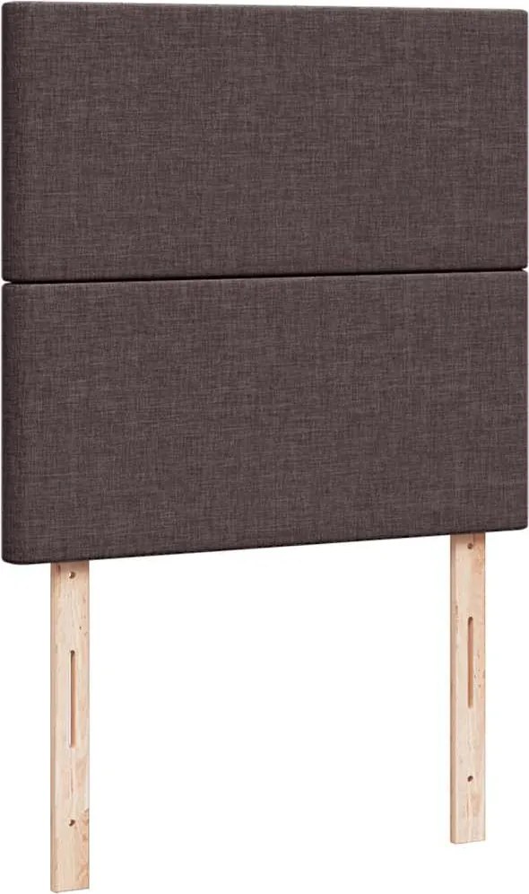 Box spring postel s matrací tmavě hnědá 90x200 cm textil 3291935