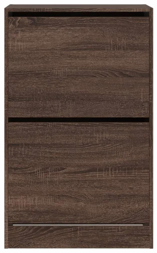 Botník hnědý dub 60 x 34 x 96,5 cm kompozitní dřevo - Default Title