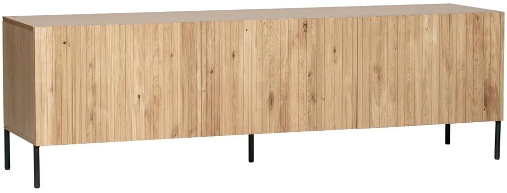 Hoorns Přírodní dubový TV stolek Gravia