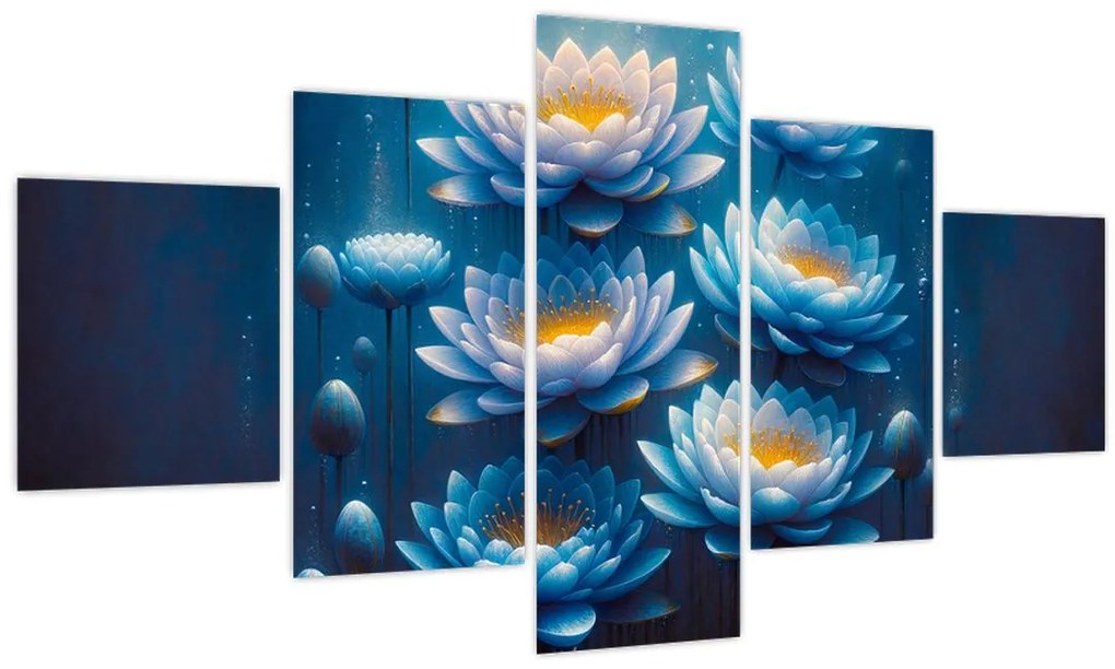 Obraz - Lekníny pod hladinou (125x70 cm)