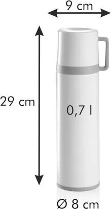 TESCOMA Termoska s hrníčkem CONSTANT CREAM 0,7 l, nerez