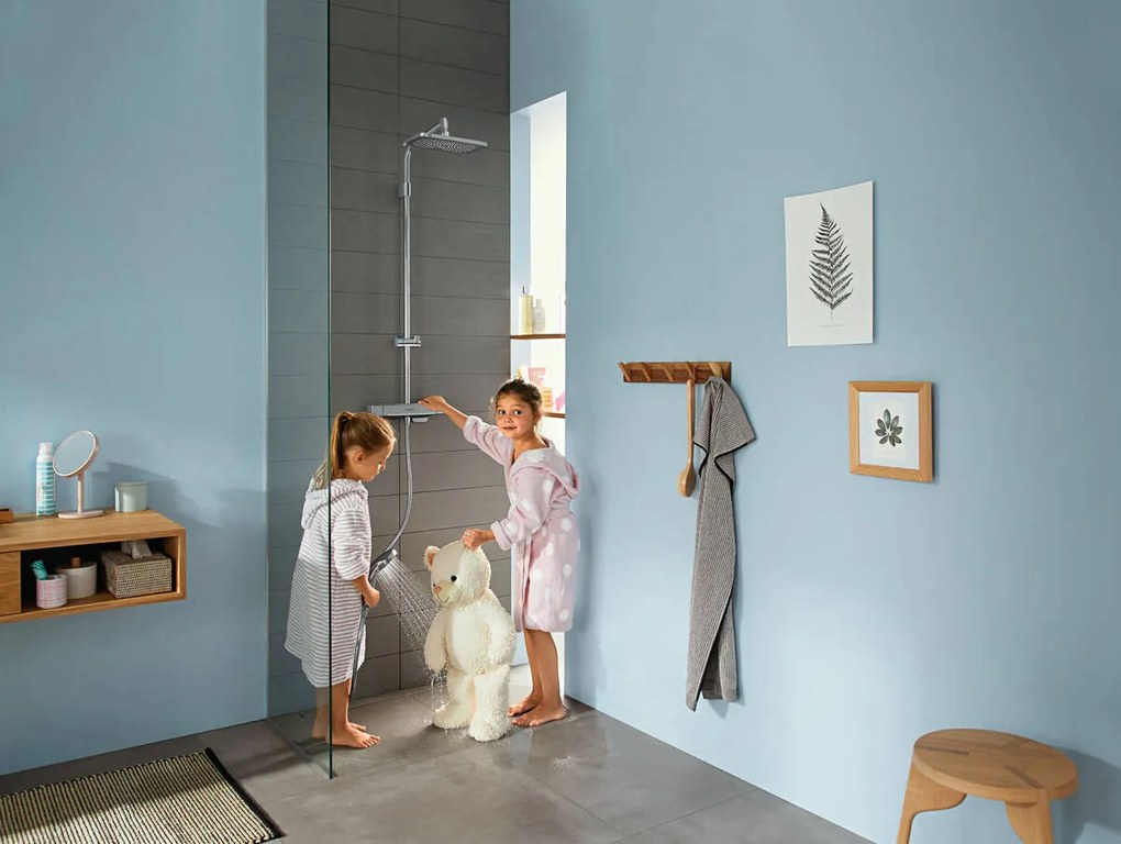 Hansgrohe Croma E, Showerpipe 280 1jet EcoSmart se sprchovým termostatem, chromová, HAN-27660000