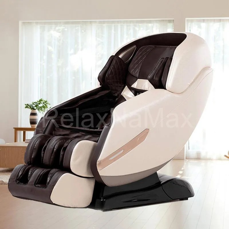 Masážní křeslo Relax K002 v barvě bílá/hnědá