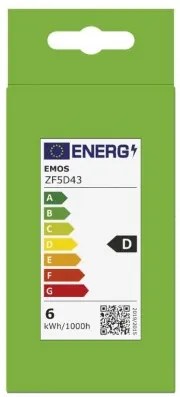 Emos lighting LED žárovka Filament A60 / E27 / 5,9 W (60 W) / 806 lm / neutrální bílá 1525733498