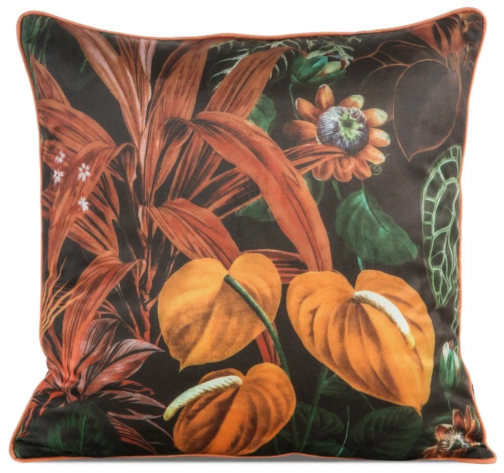 DEKORAČNÍ POVLAK NA POLŠTÁŘ VELVET104 45X45 CM KVĚTY