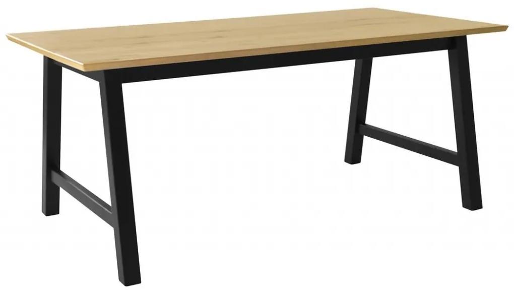 Jídelní stůl Berry 180 cm, černá/dub
