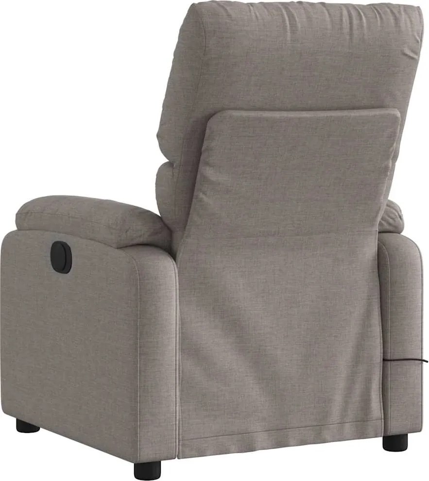 Elektrické masážní polohovací křeslo taupe textil 3204820