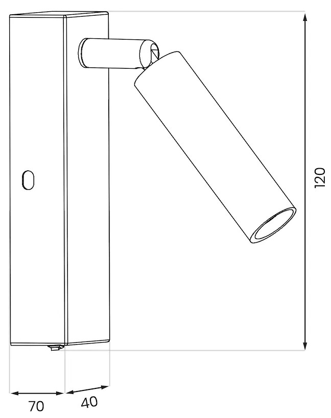 Nástěnné svítidlo Santi, 1x zlaté kovové stínítko, b