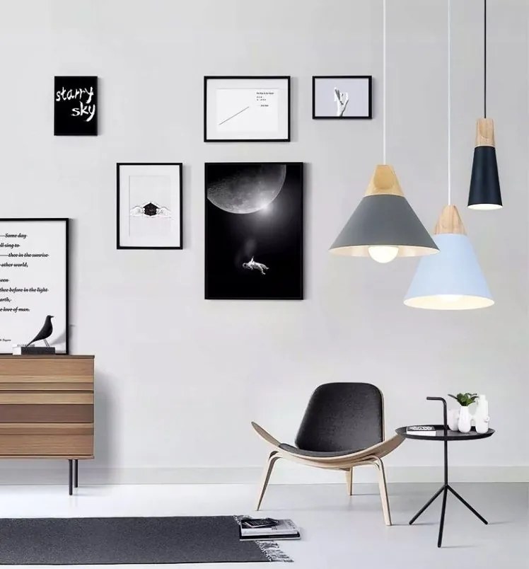 Toolight - stropní svítidlo SCANDI C 1xE27, šedá-hnědá, OSW-00105