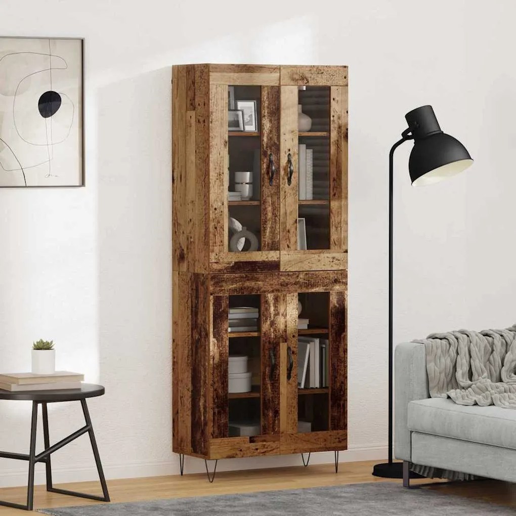 Vysoký bufet Staré dřevo 69,5 x 34 x 90 cm Kompozitní dřevo 3403174